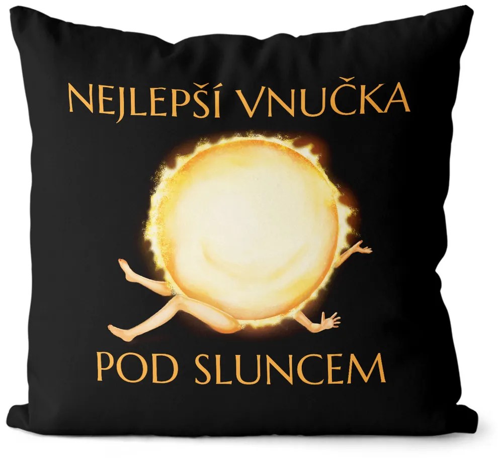 Polštářek Nejlepší vnučka pod sluncem (Velikost: 40 x 40 cm)