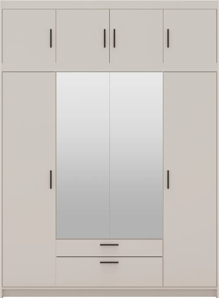 FALCO Šatní skříň Enja 4D2S se zrcadlem Odstín: Dub olejovaný