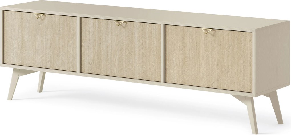 PSK Televizní skříňka NATURAL, Písková/Scandi 158 cm