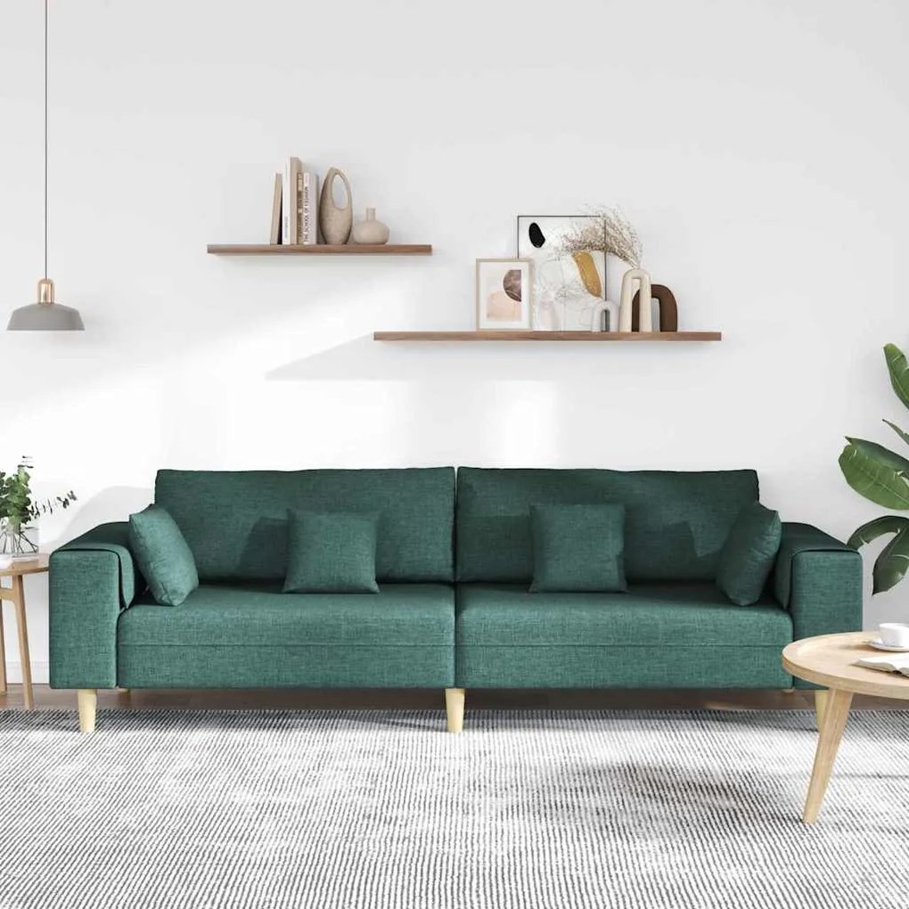 Pohovka Tmavě zelená 250 x 77 x 76 cm textil 3335147