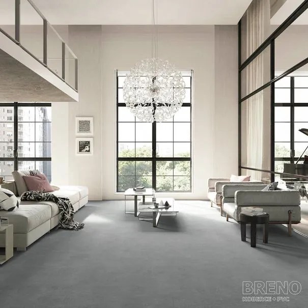 Breno Metrážový koberec COSY 97 šedý, šíře 400 cm, Šedá/Vícebarevné