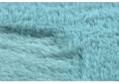 koberec BUNNY aqua modrý, imitace králíčí kožešiny velikost 200x290 cm | krásné koberce cz
