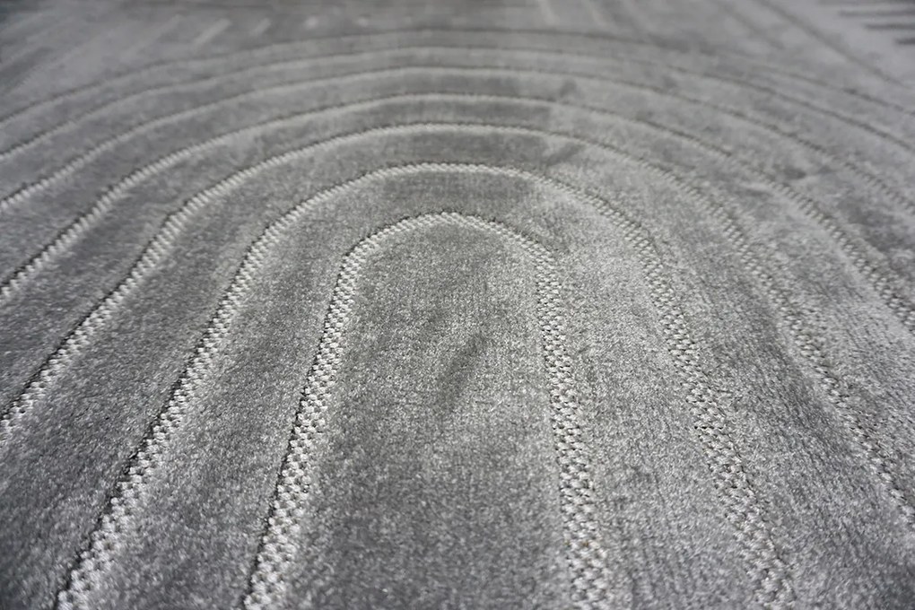 BE Koberec Zen Garden Collection 2405 GREY - šedý obdélníkový Rozměr: 60x100 cm