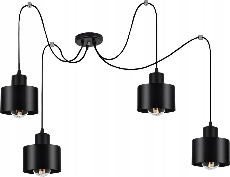 Závěsná Stropní Lampa Lustr Pavouk Edison Loft