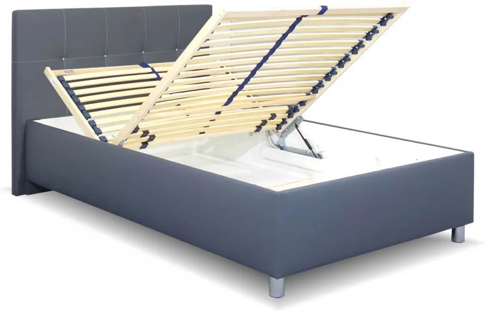 Čalouněná postel s úložným prostorem Crissy, 140x200 INTENA
