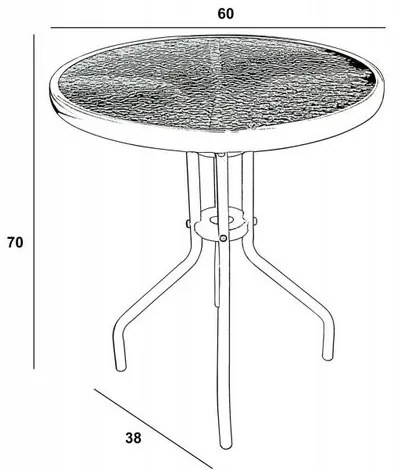 zahradní balkonový bistro set NINA 3dílný