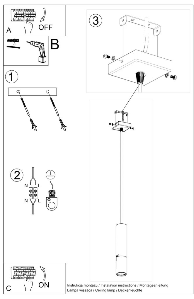 Závěsné svítidlo Loopez, 1x černé kovové stínítko, c