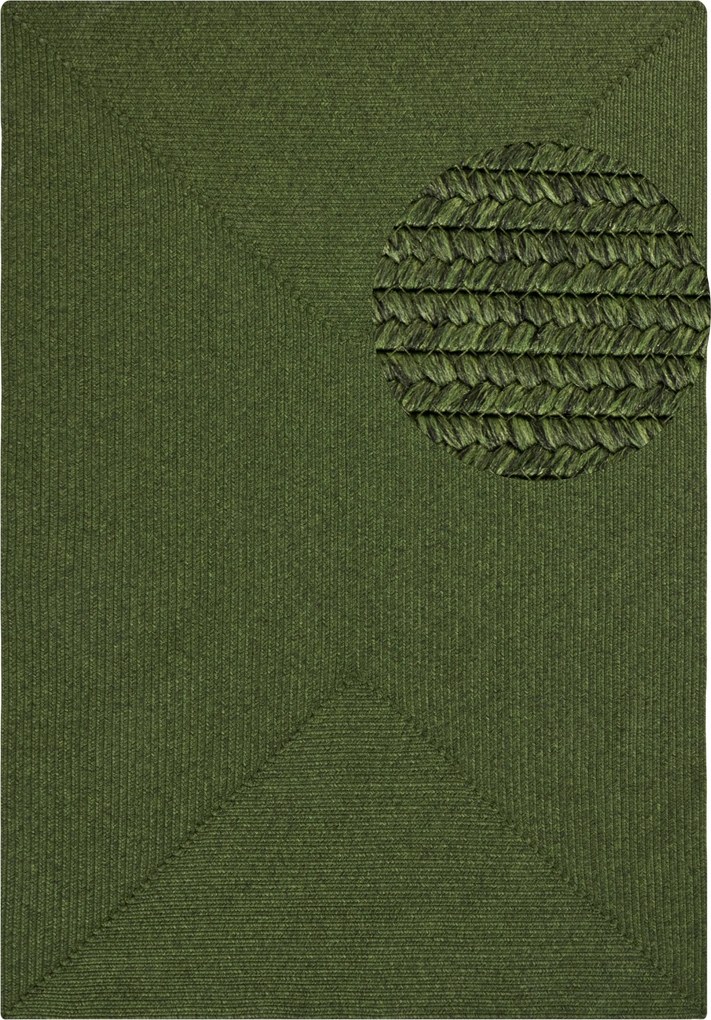 Kusový koberec Braided 105554 Green – na von aj na doma, 80x150, zelená, chodba / predsieň, Hanse Home