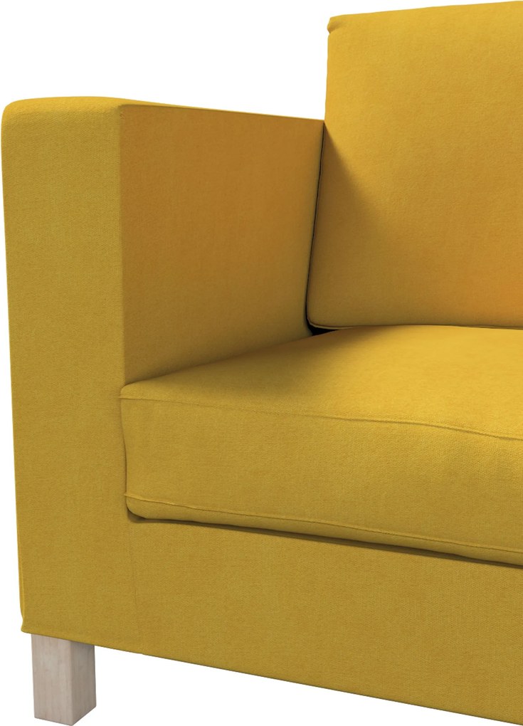 Potah na pohovku IKEA Karlanda 3-místná nerozkládací, krátký barva žlutá látka pletený vzor