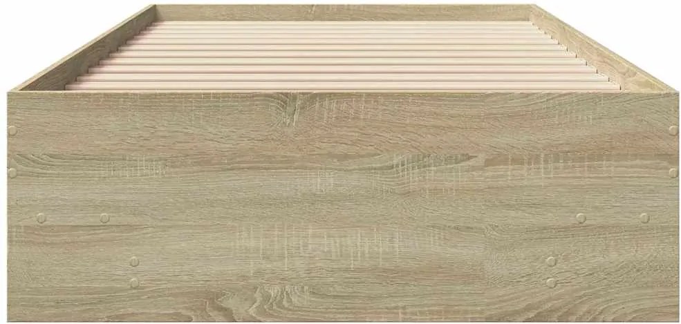 Rám postele bez matrace dub sonoma 75 x 190 cm kompozitní dřevo 3295711