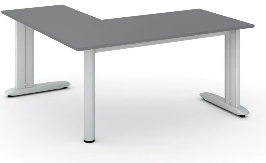 Rohový kancelářský stůl PRIMO FLEXIBLE, 160x160 cm, grafit