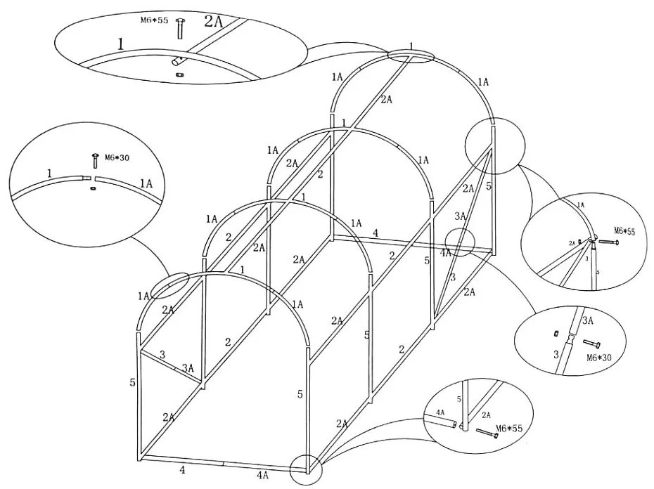 Fóliovník, 2 x 3 m, 6 m2, bílý, gramáž fólie 160 g/m2