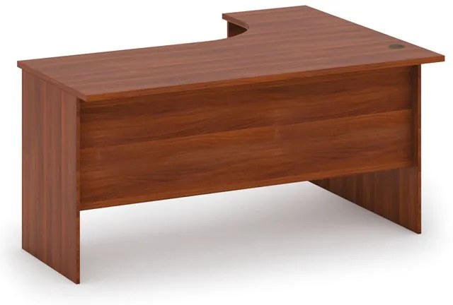 Rohový kancelářský psací stůl MIRELLI, 140x120 cm, levý, ořech