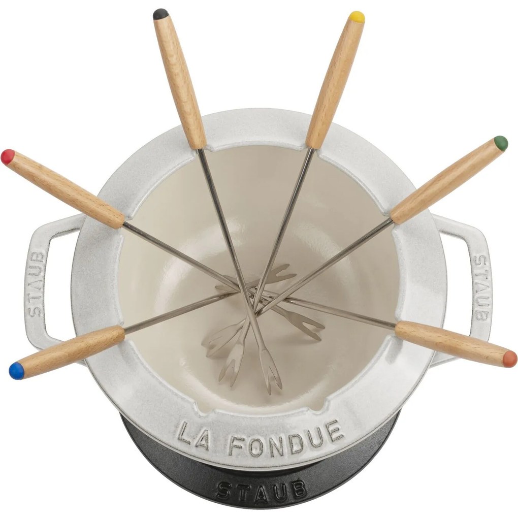 Staub Fondue sada 20 cm/2,35l bílá lanýžová, 140020107