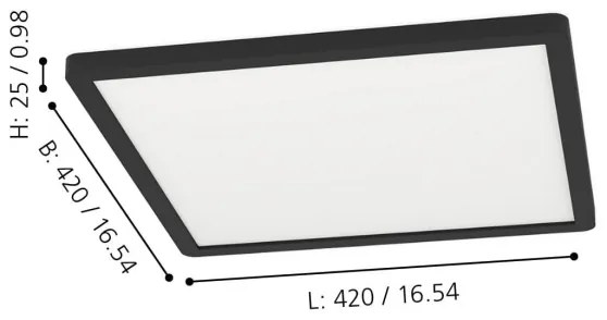 Eglo 900094- LED RGBW Stmívatelné stropní svítidlo ROVITO-Z LED/16,5W/230V černá
