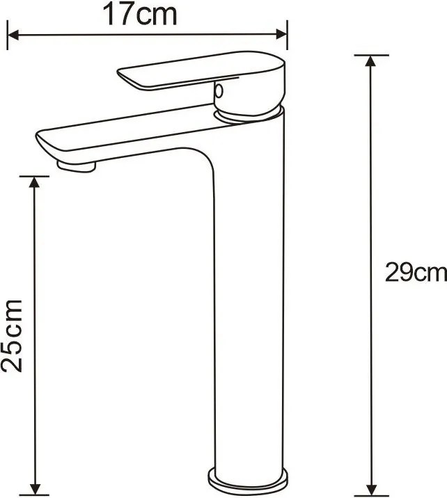 Mexen Alfa vysoká umyvadlová baterie, bílá-zlatá, 745710-25
