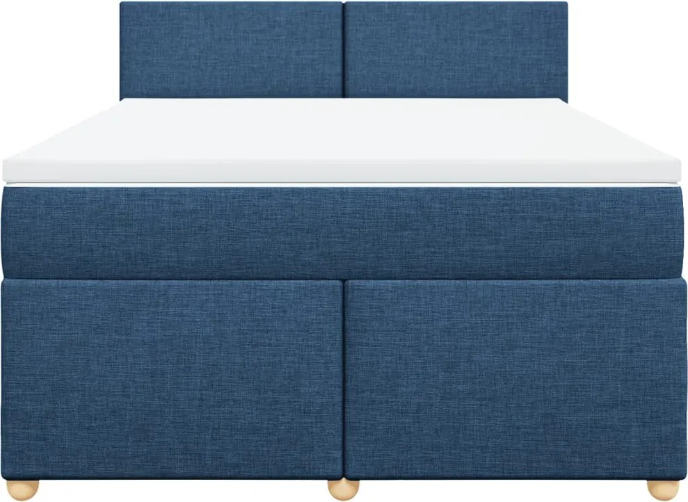 Box spring postel s matrací modrá 160x200 cm textil 3286730