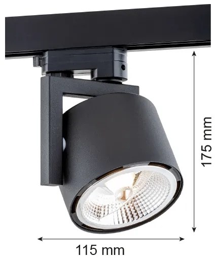 Argon 4751 - LED Bodové svítidlo do lištového systému ALTO 1xGU10/12W/230V černá