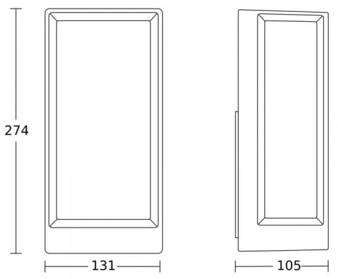 Steinel 085254 - LED Venkovní nástěnné svítidlo L42C LED/12,6W/230V IP54