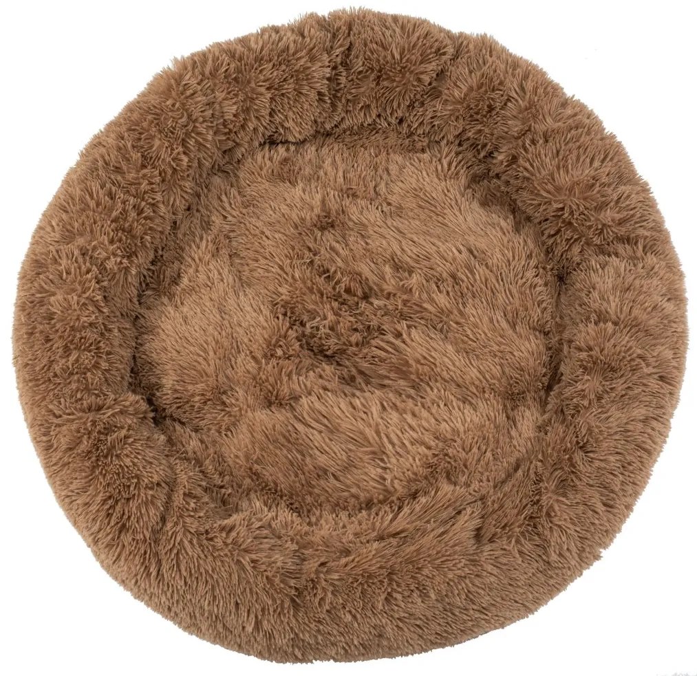 PuppyJoy Donut, kulatý polštář pro psa 100cm, velikost L, PJ-011, hnědá, HOM-50059