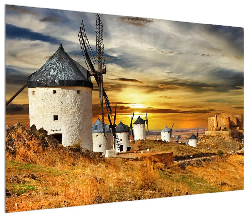 Obraz větrných mlýnů (100x70 cm)