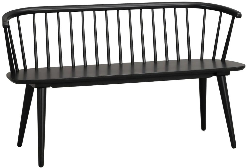 OnaDnes -20% Černá dřevěná jídelní lavice ROWICO CARMEN 134 cm