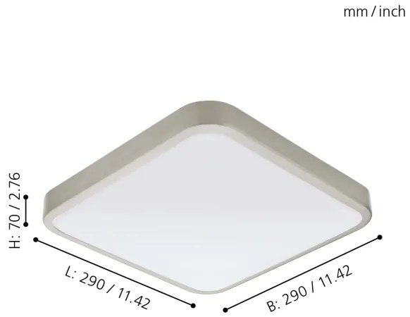 Eglo 96231 - LED Koupelnové stropní svítidlo MANILVA LED/16W/230V IP44