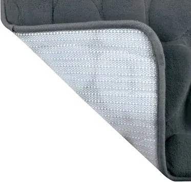 MSV PEBBLES tmavě šedá / Koupelnová předložka / 50 x 80 cm / polyester