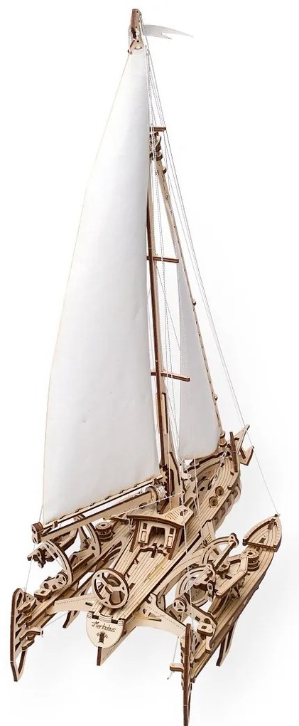 Ugears 3D dřevěné mechanické puzzle Plachetnice Merihobus (trimarán)