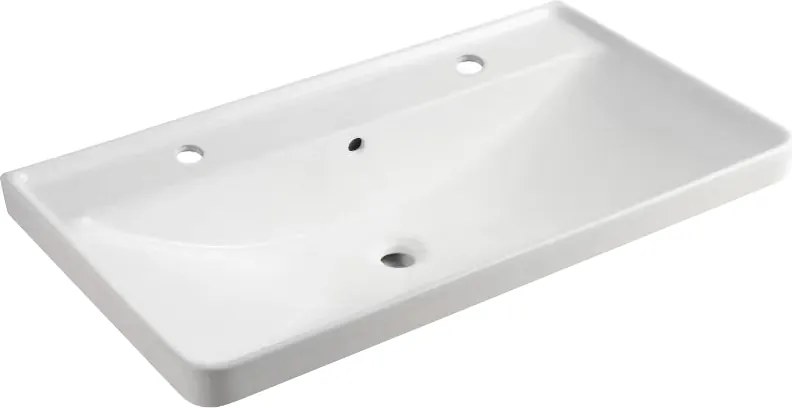 Mereo, Mereo Siena, koupelnová skříňka s keramickým umyvadlem 101 cm, bílá lesk, MER-CN4122