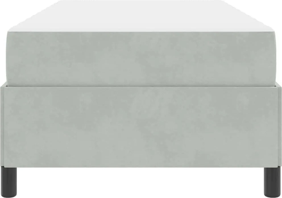 Rám postele Světle šedá 90 x 200 cm textil 3399036