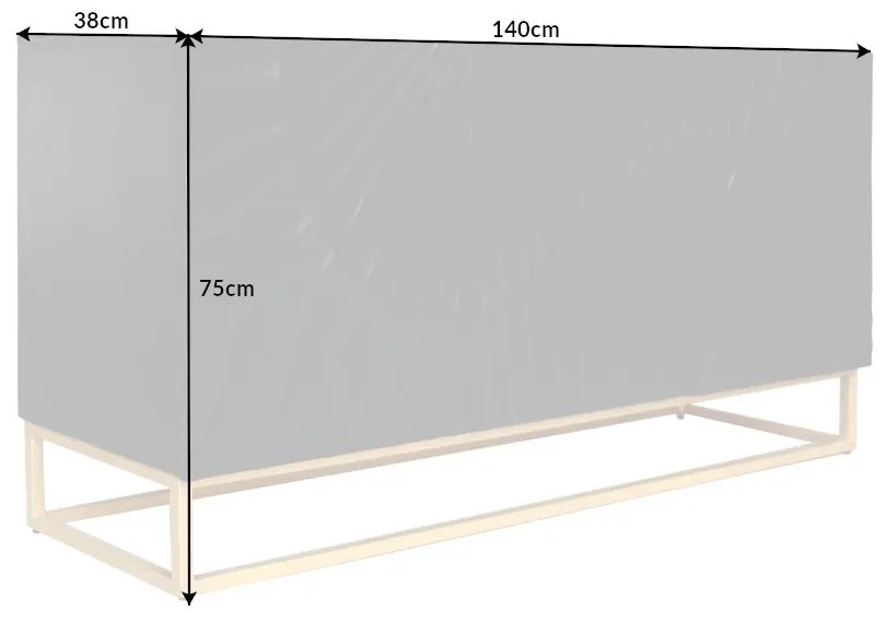 Massive home | Černá masivní komoda Scorpion 140 cm mango