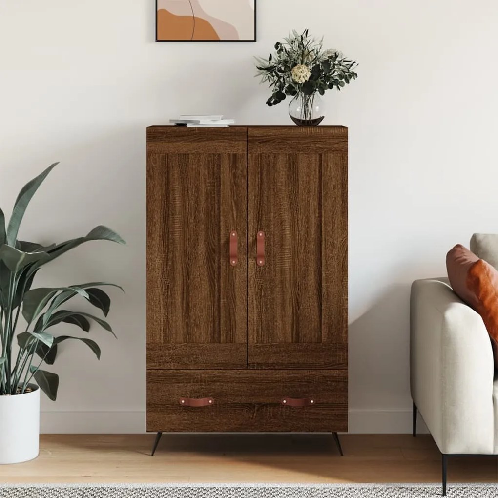 Skříň highboard hnědý dub 69,5 x 31 x 115 cm kompozitní dřevo
