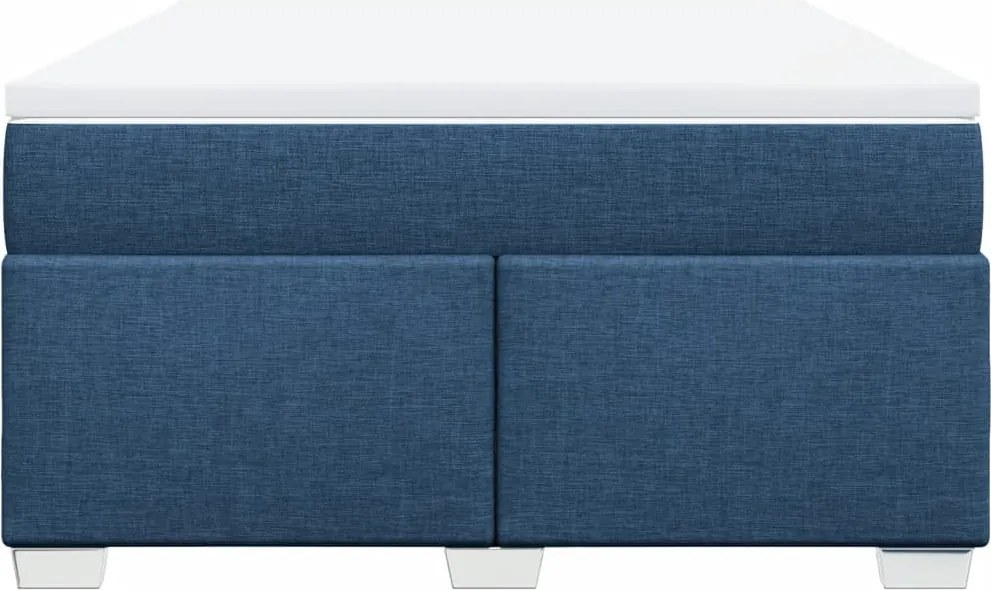 Box spring postel s matrací modrá 160x200 cm textil 3285150
