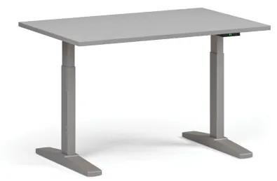 Výškově nastavitelný stůl, elektrický, 675-1325 mm, deska 1200x800 mm, šedá podnož, šedá