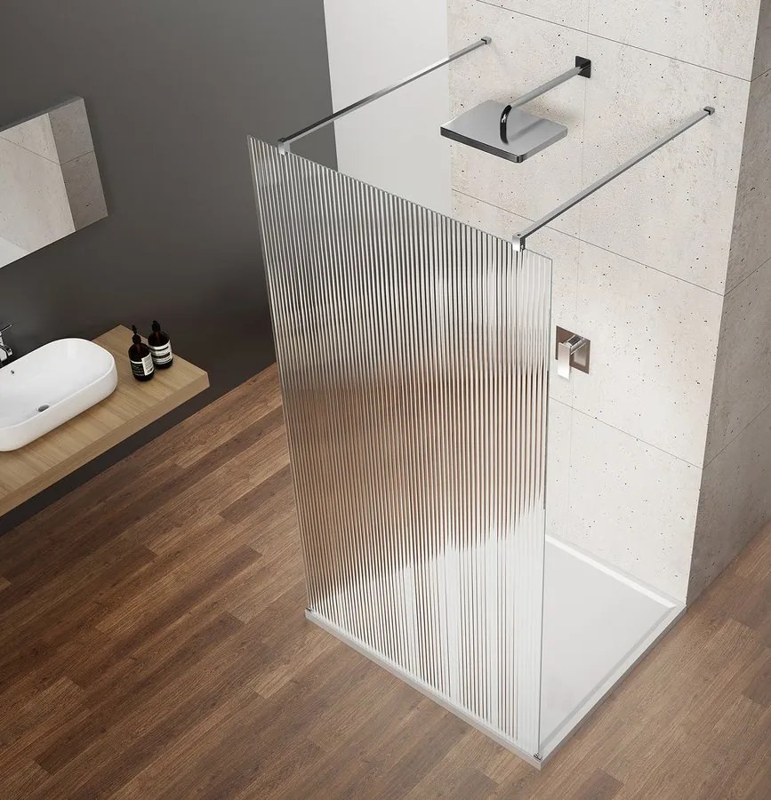 Gelco Sapho, VARIO WHITE jednodílná sprchová zástěna do prostoru, čiré sklo, 1300 mm, GX1213GX2215