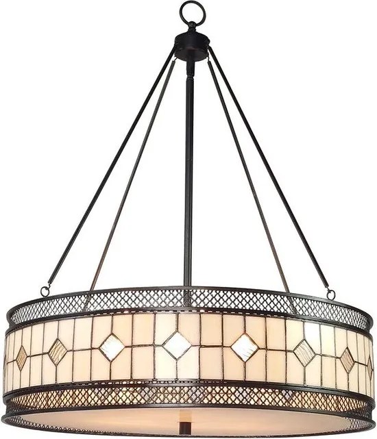 Kovové závěsné svítidlo se skleněným stínidlem ø 60 cm Waldorf – Premier Housewares