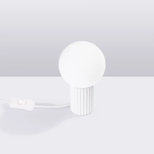 Sollux SL.1711 - Stolní lampa HALO 1xG9/8W/230V pr. 12 cm bílá