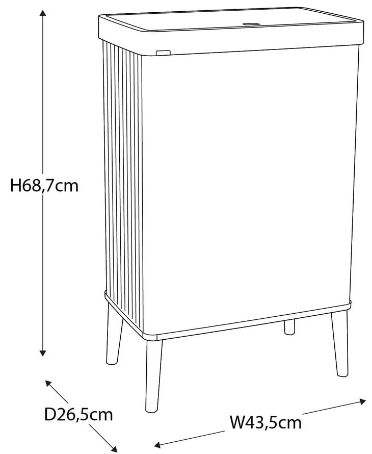 Růžový dotykový odpadkový koš z recyklovaného plastu 54 l Verto High – Curver