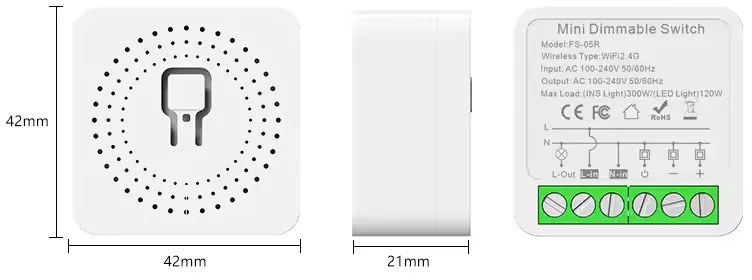 Chytrý WiFi/Zigbee stmívací vypínač Wi-Fi