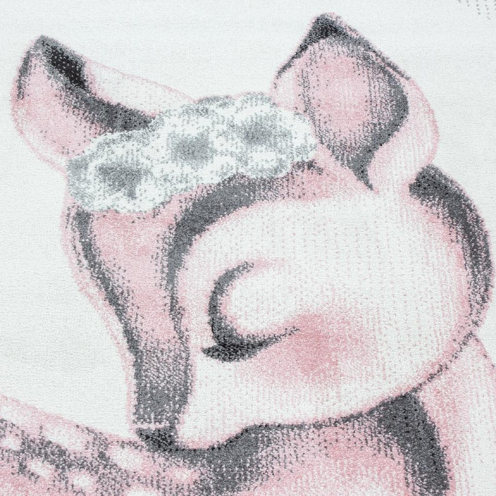 Ayyildiz koberce Dětský kusový koberec Bambi 850 pink kruh ROZMĚR: 160x160 (průměr) kruh