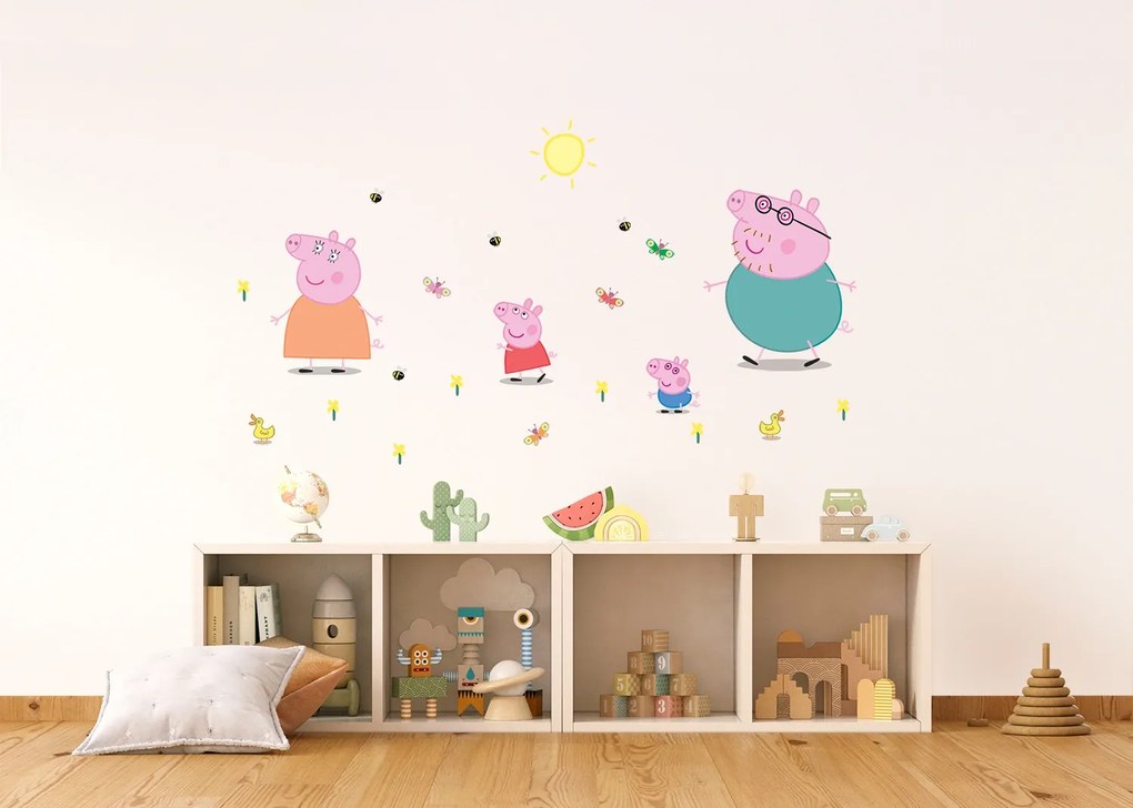 Dětská samolepka na zeď Prasátko Peppa | 65 x 85 cm | DDK2341