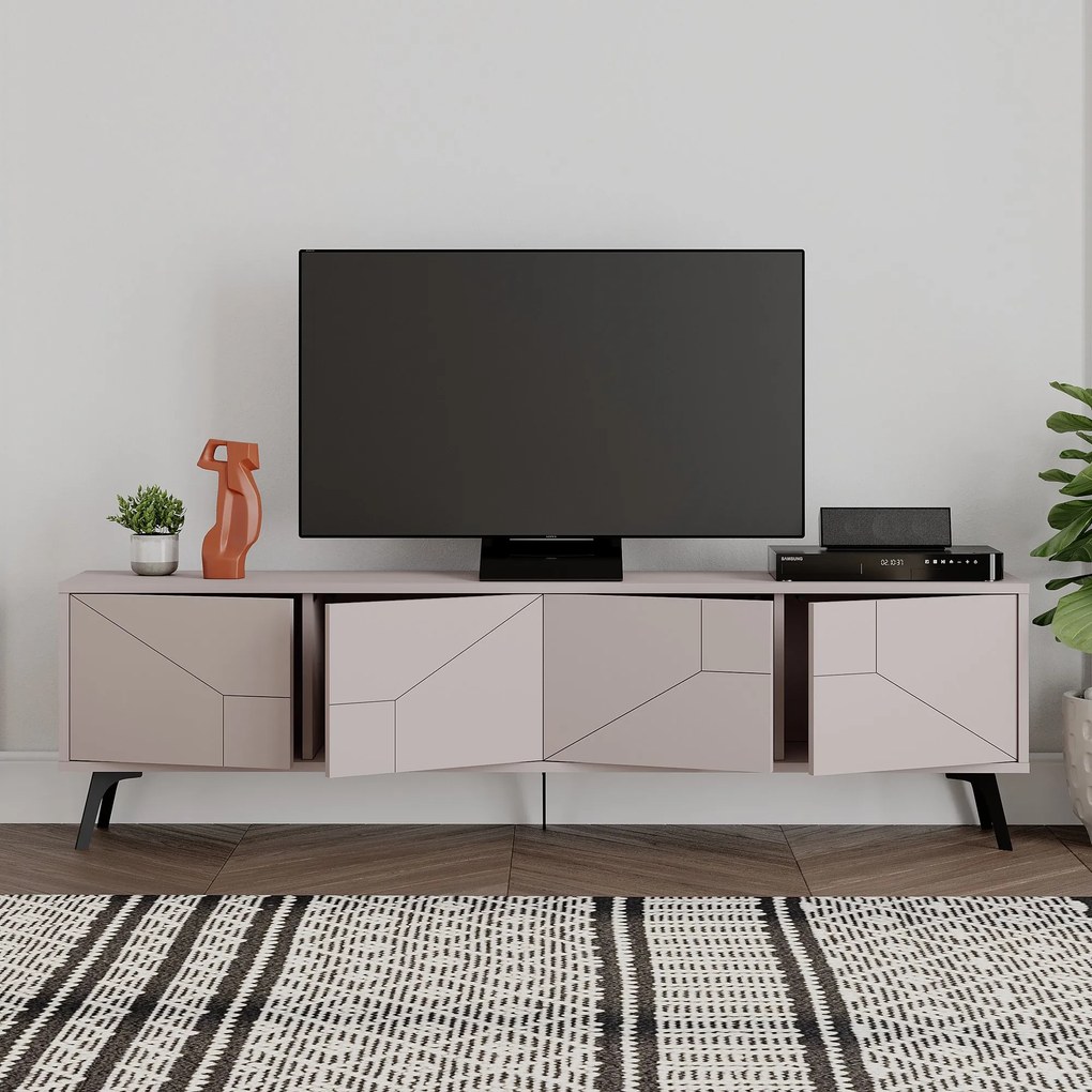 KALUNE DESIGN dřevěný TV stolek DUNE světlý 50x180 cm 855DTE3096