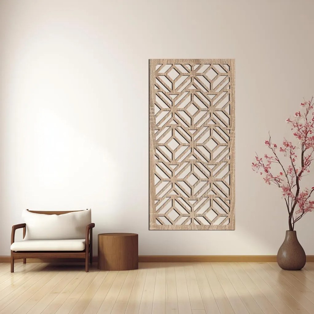 dřevo života Dřevěný dekorační panel na zeď CROSS Rozměry (cm): 20x40, Barevný vzor: Ořech