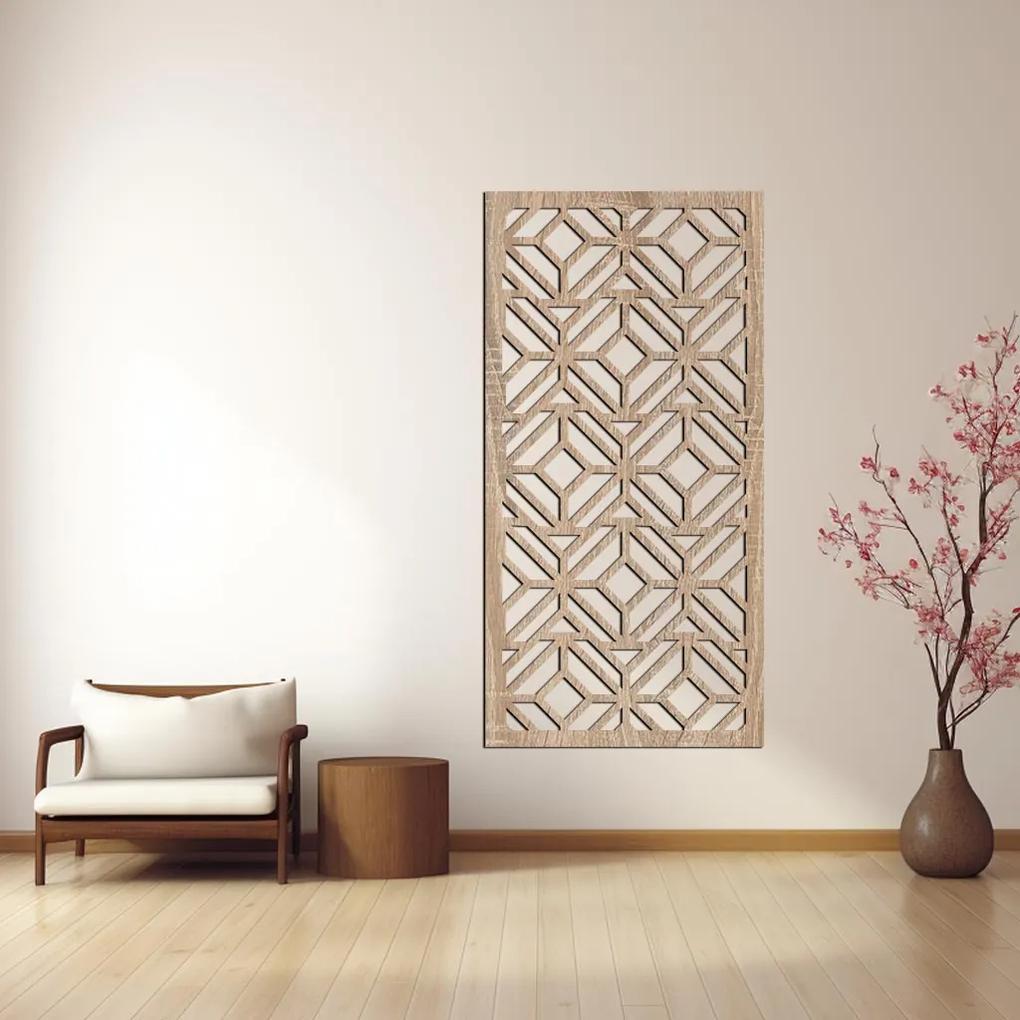 dřevo života Dřevěný dekorační panel na zeď CROSS Rozměry (cm): 40x80, Barevný vzor: Šedá
