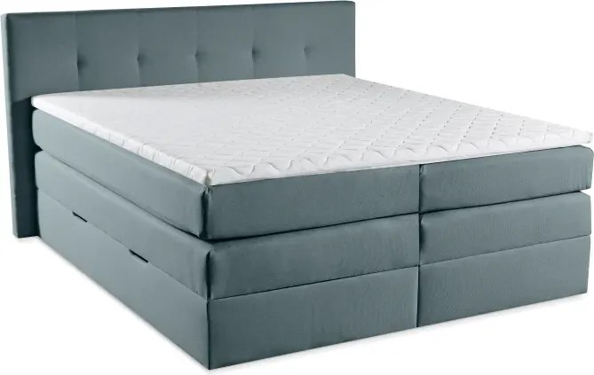 Kontinentální boxspring postel AMBER, 200x180, tyrkysová (barell 72)