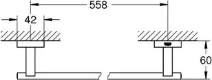 Grohe Essentials Cube - Držák na ručníky chrom