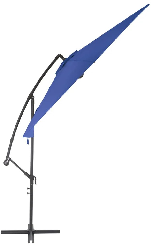 vidaXL Konzolový slunečník s hliníkovou tyčí 300 cm modrý