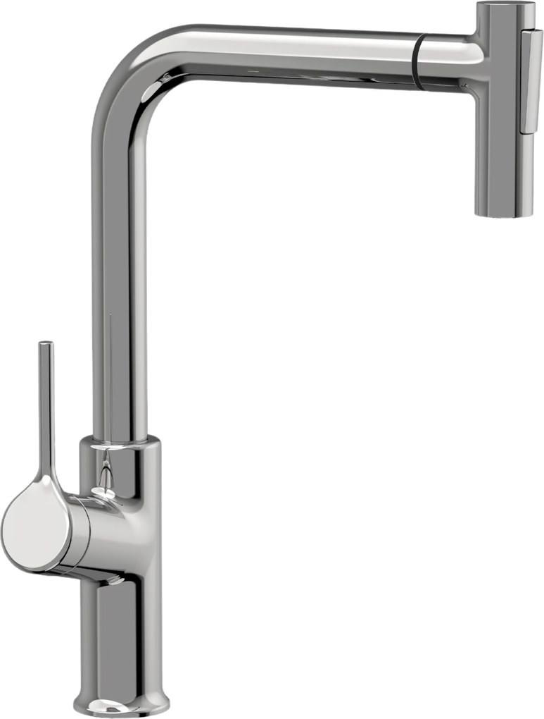 Invena Farsala, vysoká dřezová baterie s 2-funkční výsuvnou výlevkou h-369, chromová, INV-BZ-40-L01-S