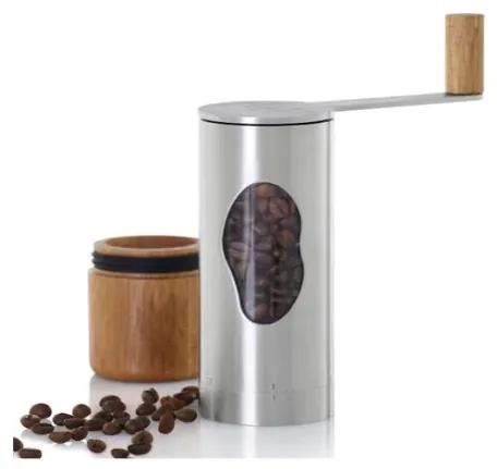 Ruční mlýnek na kávu Mrs. Bean, stříbrný - AdHoc